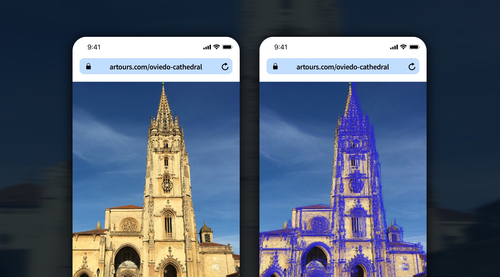WebAR for tourism or marketing with Visual references - Onirix