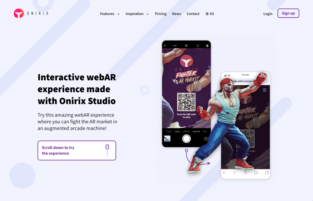Experiencia webAR interactiva realizada con Onirix Studio - Onirix