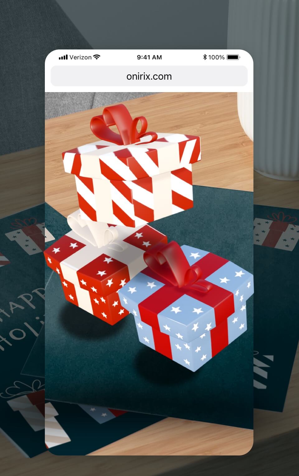 Augmented Christmas greeting cards - Onirix
