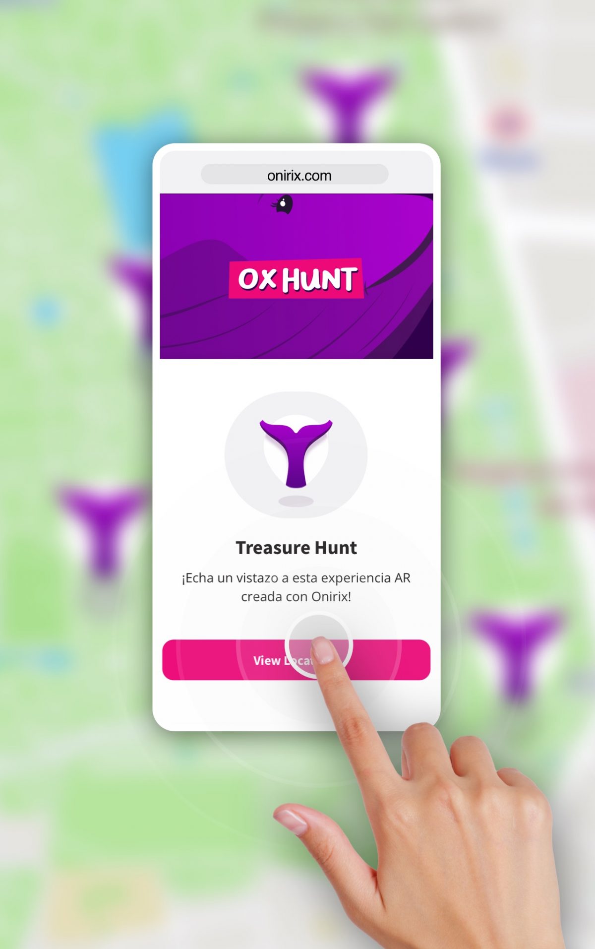 Onirix Treasure hunt with map locations - Onirix