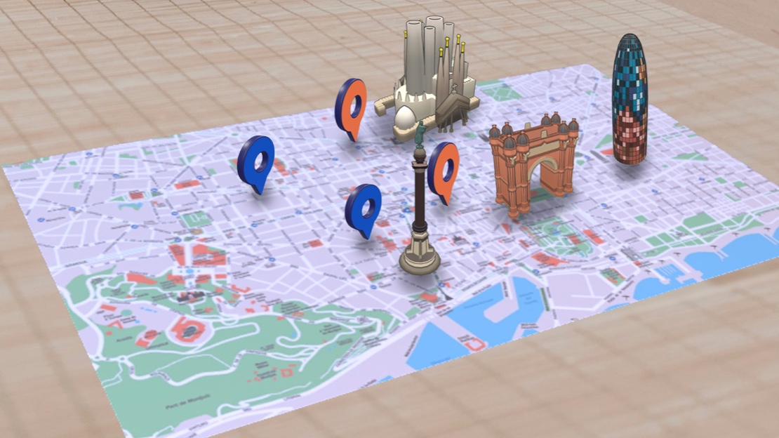 City of Barcelona: web AR interactive touristic map - Onirix